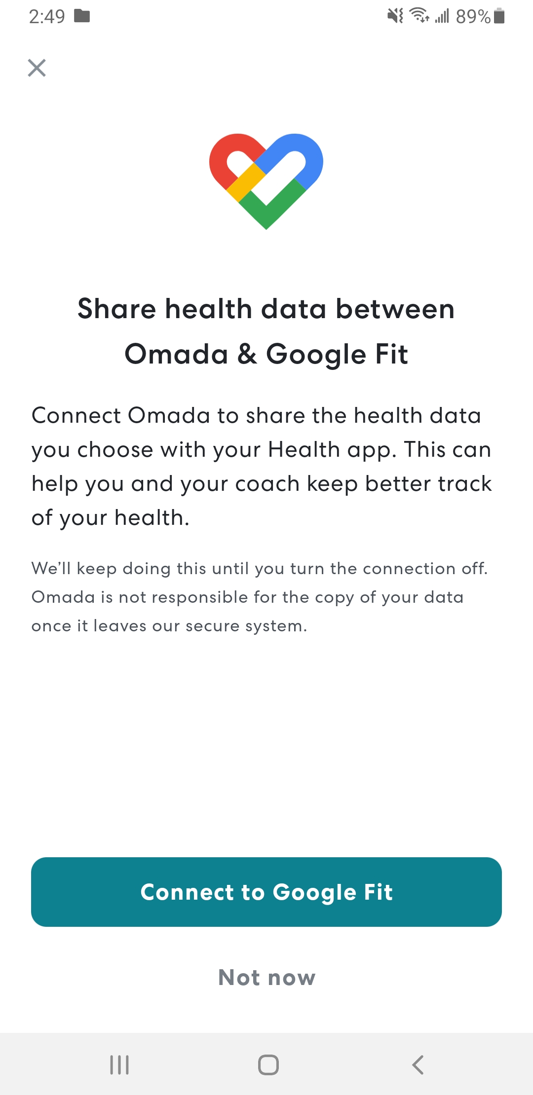 How can I transfer my scale data from my Omada app to GoogleFit or ...