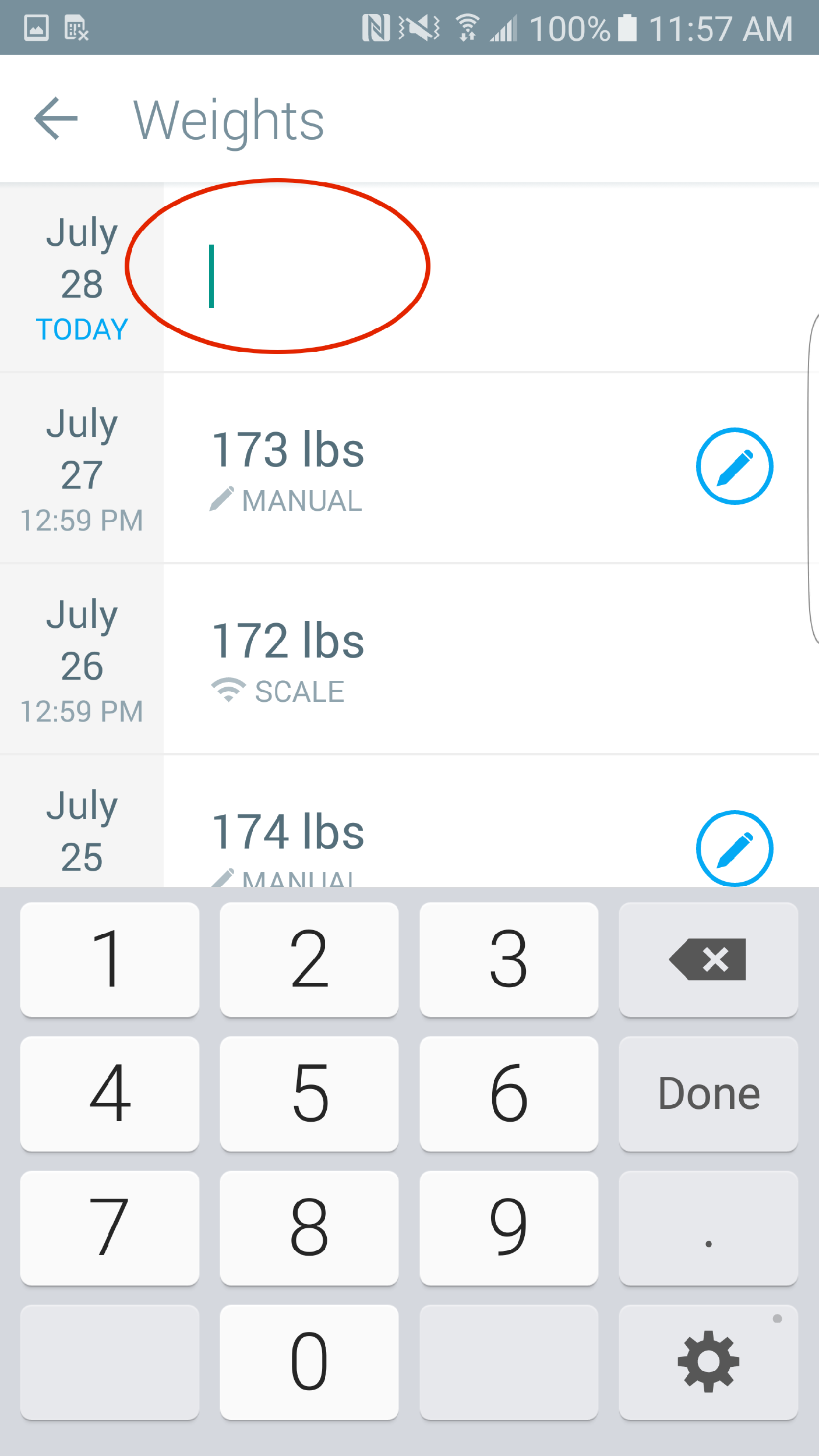 How do I manually enter my weight on the mobile app? – Omada Health