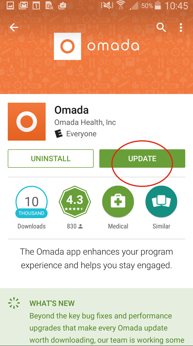 How do I update the mobile app? – Omada Health