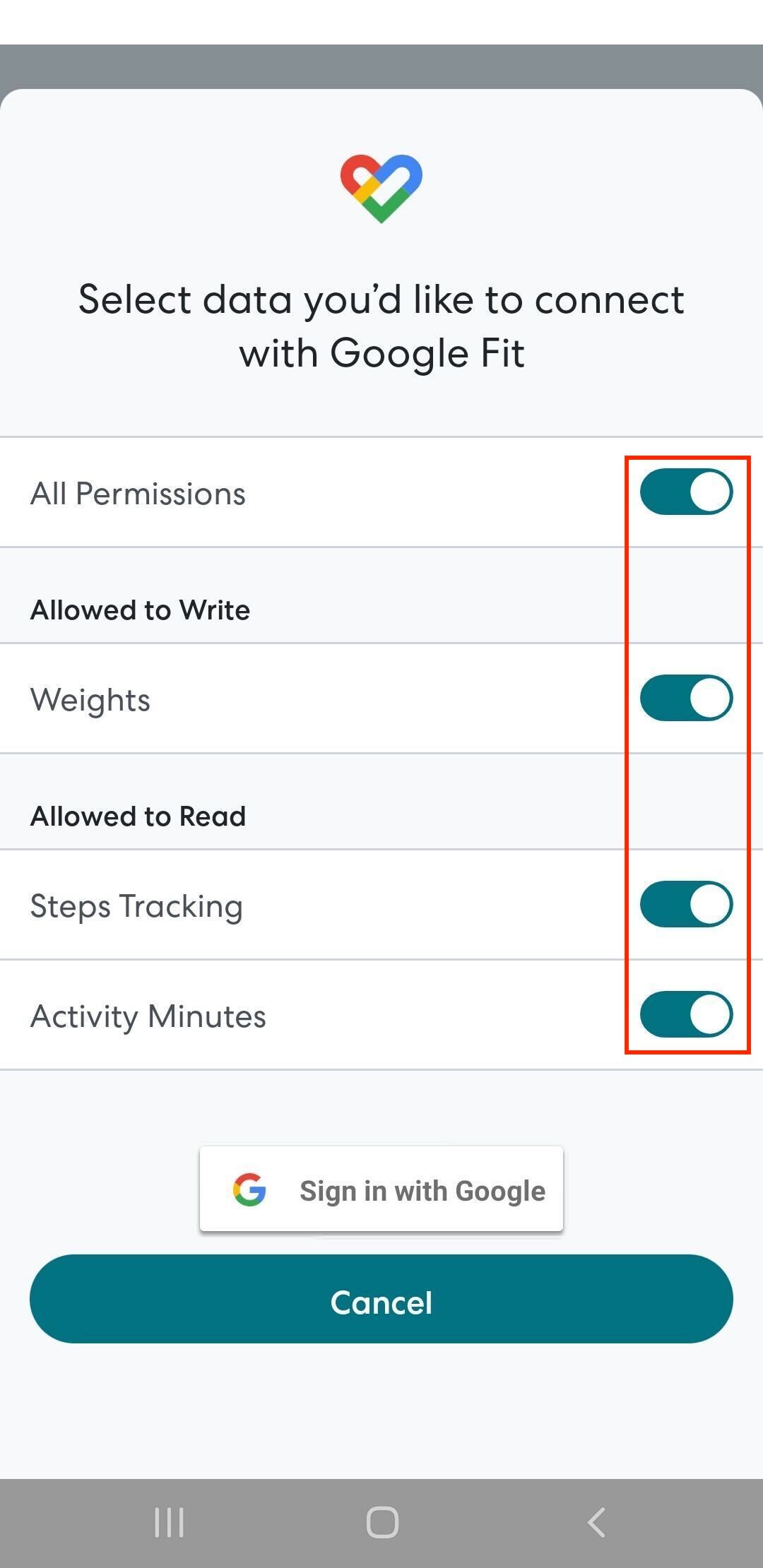 How can I transfer my scale data from my Omada app to GoogleFit or ...
